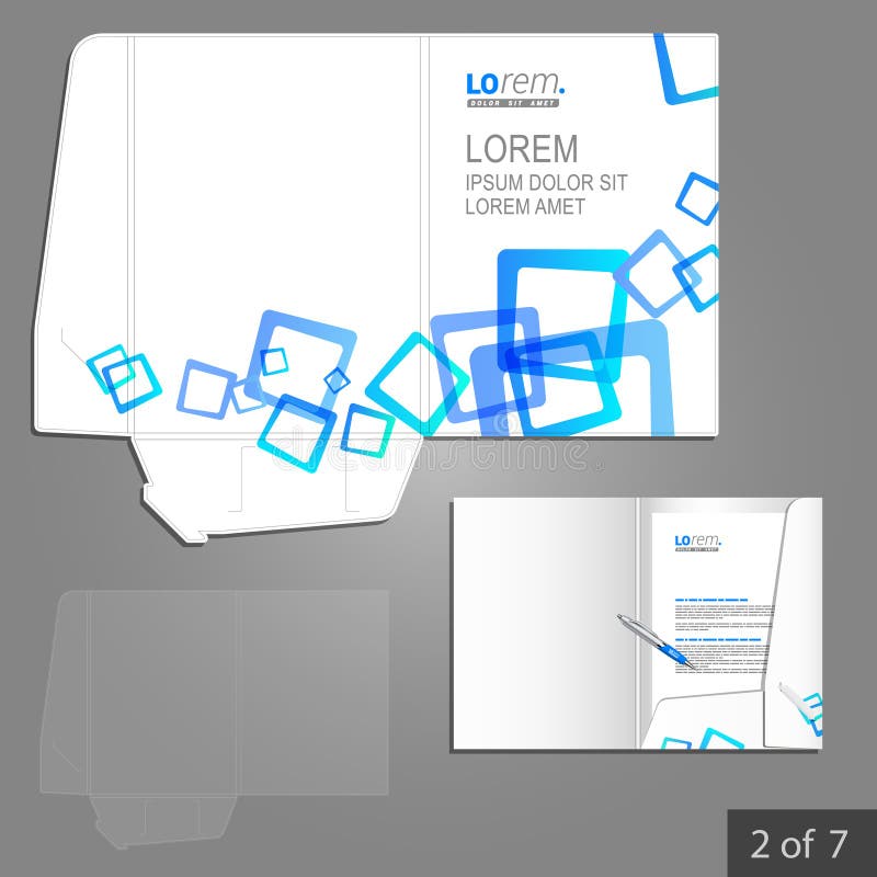 Folder template design stock vector. Illustration of join - 54397053