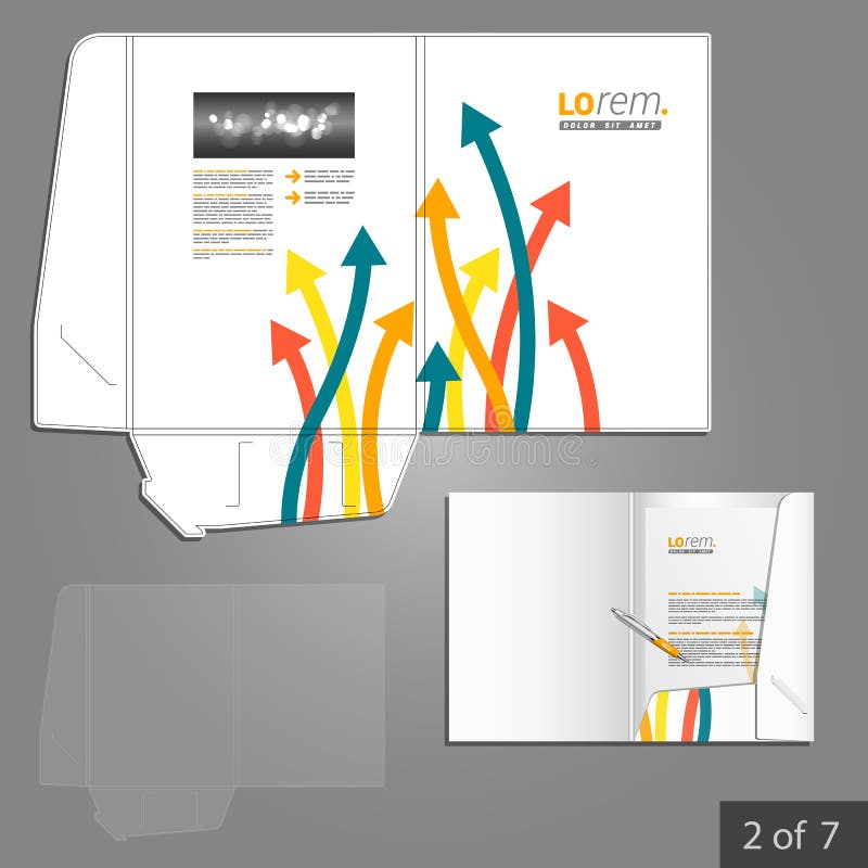 Folder template design stock vector. Illustration of connection - 54675317