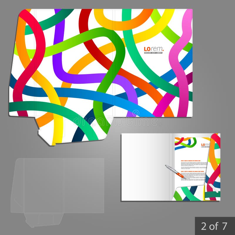 Folder template design stock vector. Illustration of file - 54386189