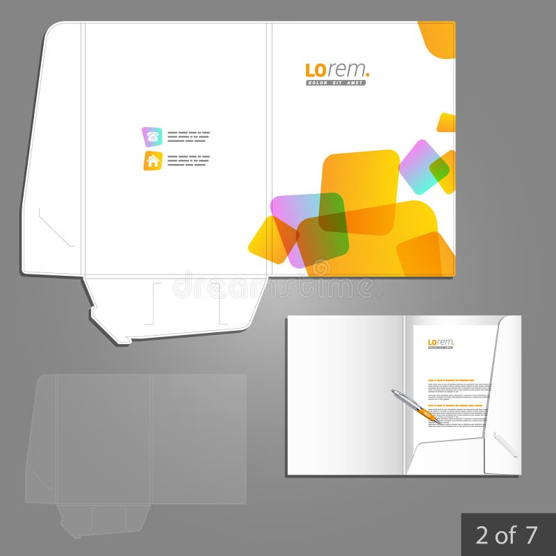 Folder template design stock vector. Illustration of file - 54581165