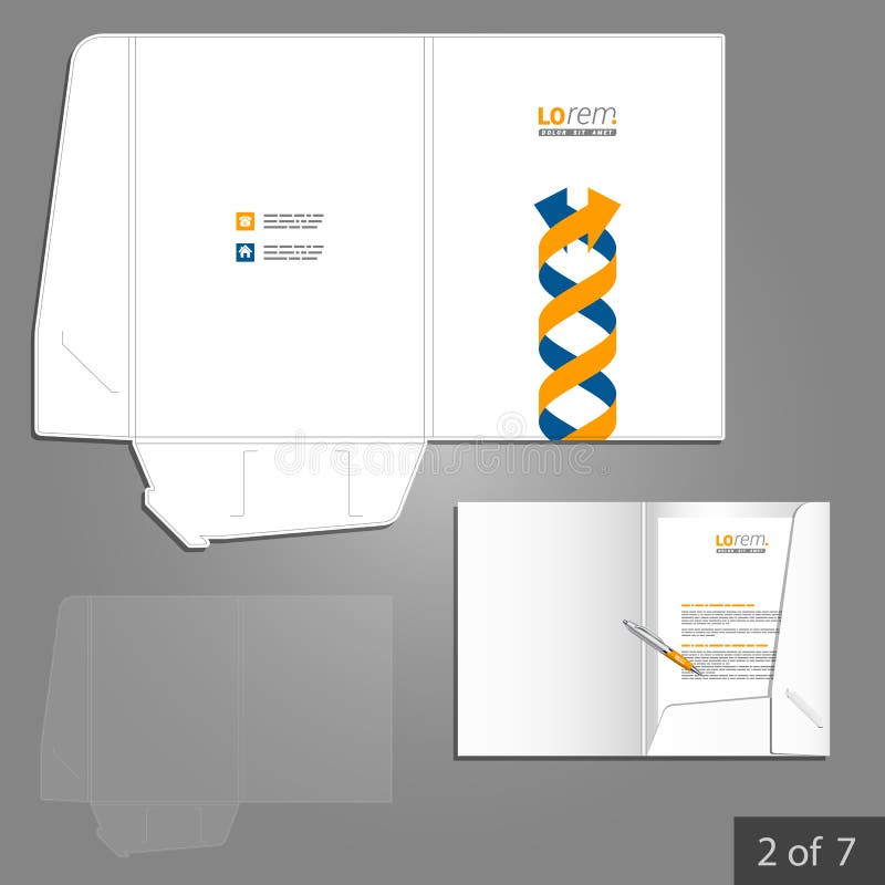 Folder template design stock vector. Illustration of style - 54629454