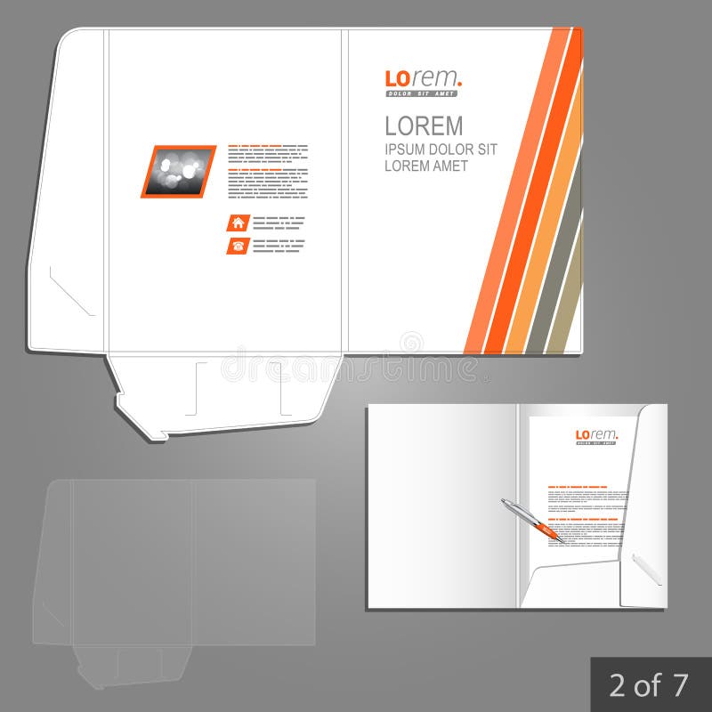 Folder template design stock vector. Illustration of layout - 54629306