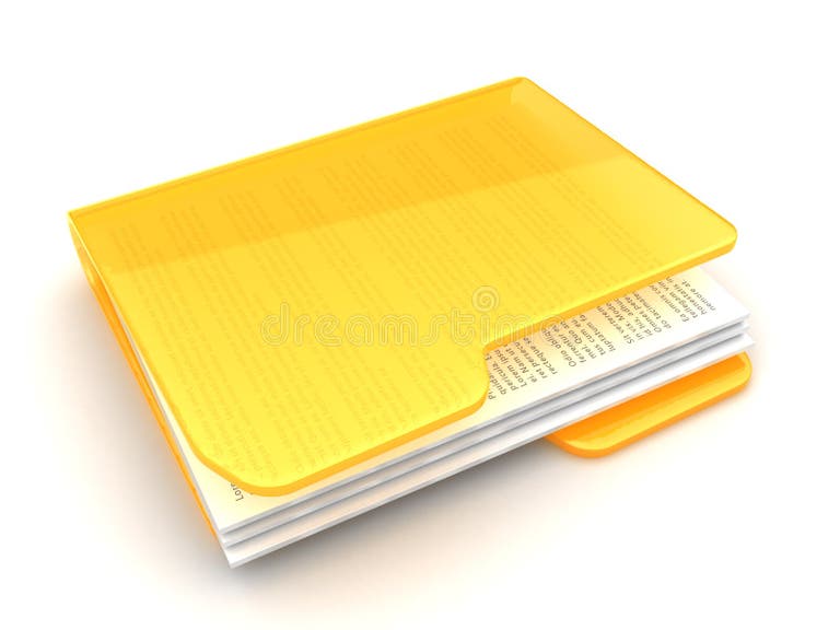 Folder with text stock illustration. Illustration of paperwork - 76495309