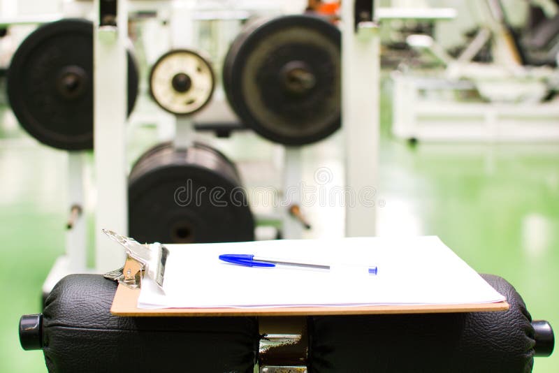 Folder To Plan Training in the Gym Stock Image - Image of strong, women ...