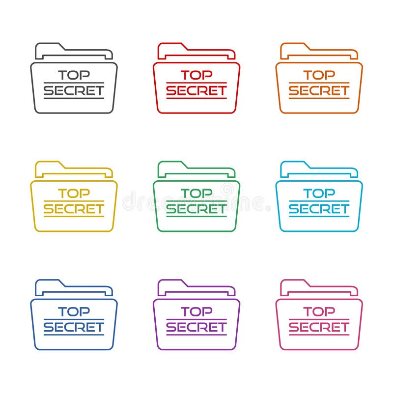 Top Secret Folder Icon or Logo Stock Illustration - Illustration of ...