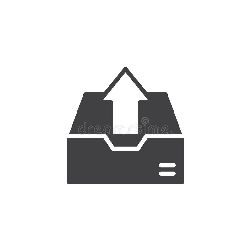 Upload Arrow on Monitor Screen Outline Icon Stock Vector - Illustration ...