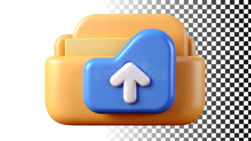 Folder Upload Icon, Data Transfer and Cloud Service Symbol for UI Png ...