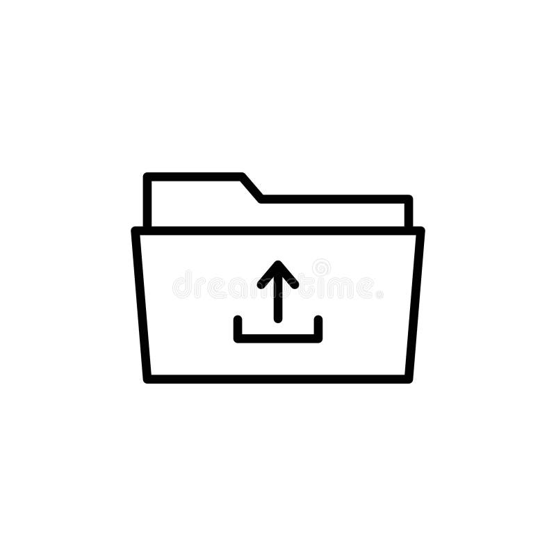 Folder Upload Icon Ideal for File Sharing and Cloud Storage Stock ...