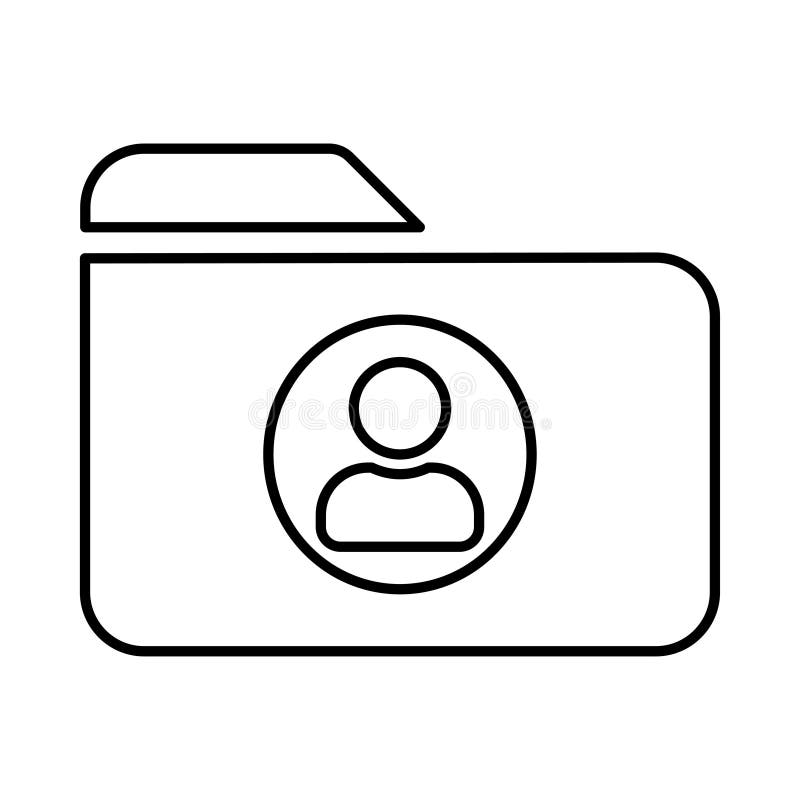 Folder Users Icon stock vector. Illustration of meticulously - 256360234