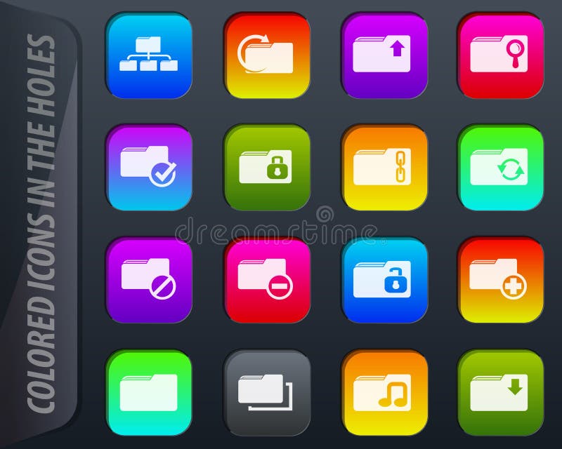 Free colored folder icon pack - rolfbroker