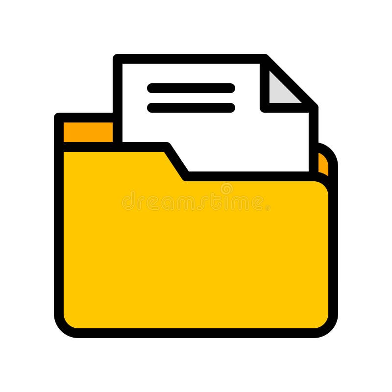 Folder Vector, Digital Marketing Filled Icon Editable Stroke Stock ...