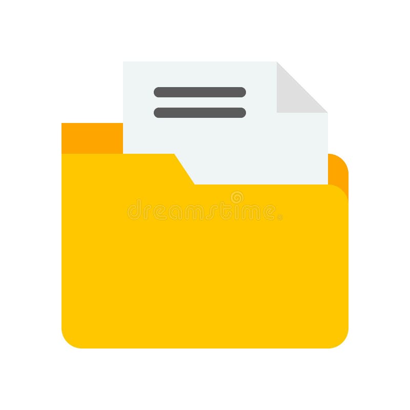 Folder Vector, Digital Marketing Flat Style Icon Stock Vector ...