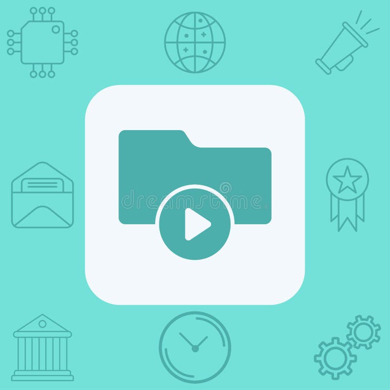 Folder Vector Icon Sign Symbol Stock Vector - Illustration of document ...