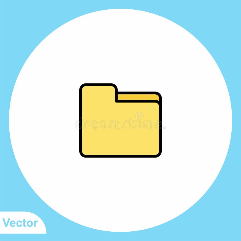 Folder Vector Icon Sign Symbol Stock Illustration - Illustration of ...