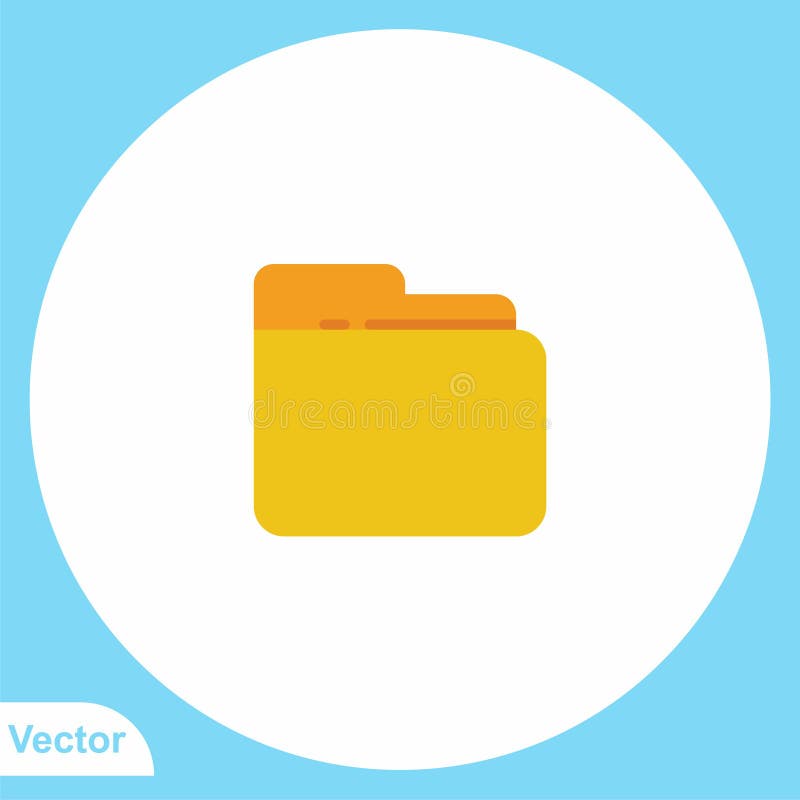 Folder Vector Icon Sign Symbol Stock Illustration - Illustration of ...