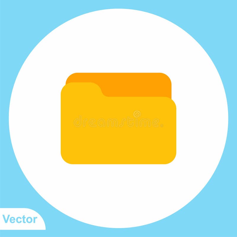 Folder Vector Icon Sign Symbol Stock Illustration - Illustration of ...