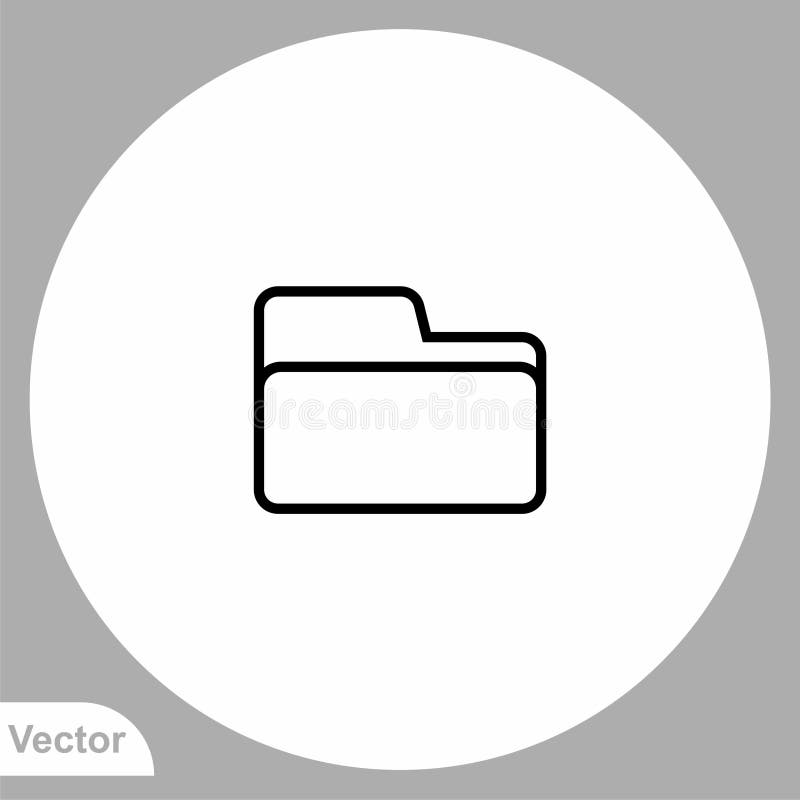Folder Vector Icon Sign Symbol Stock Vector - Illustration of business ...