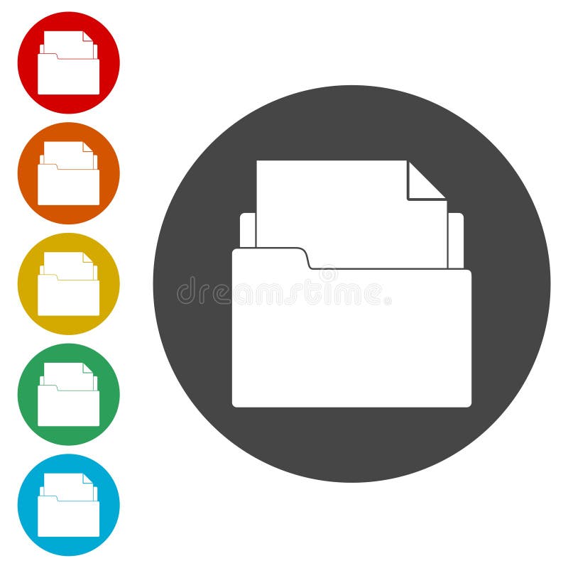 Folder Vector Illustration, Document Folder Sign Stock Vector ...