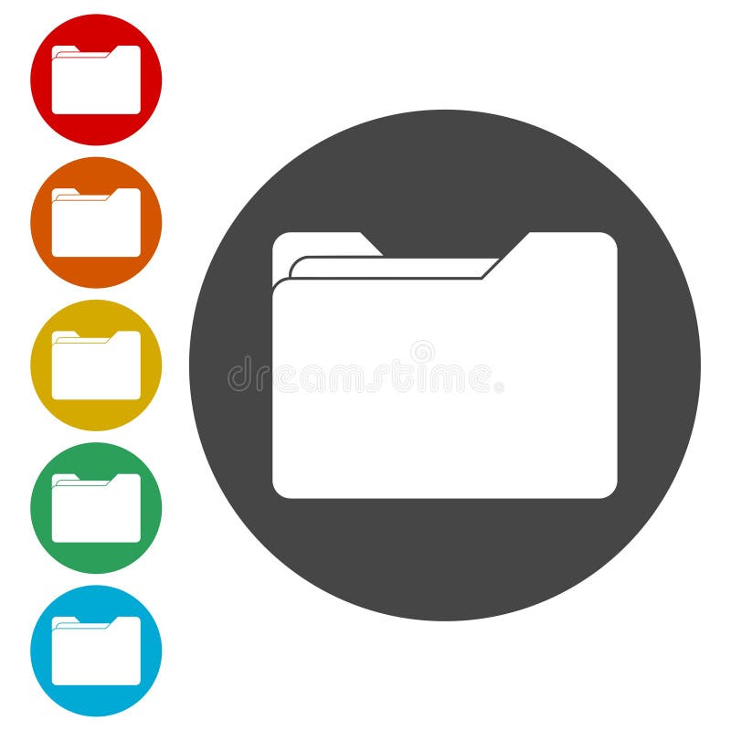 Folder Vector Illustration, Document Folder Sign Stock Vector ...