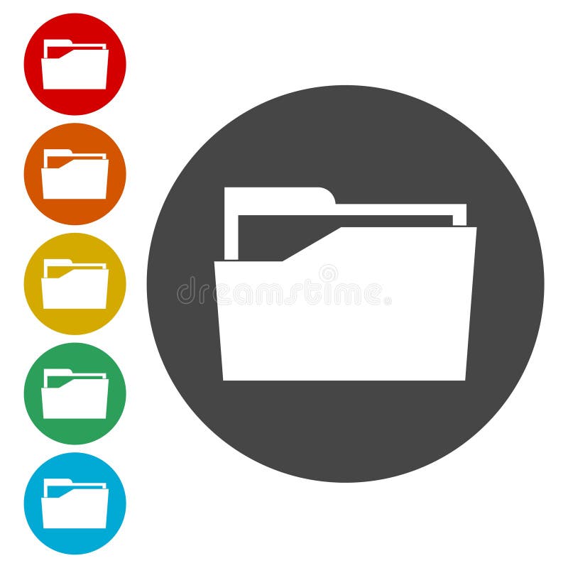 Folder Vector Illustration, Document Folder Sign Stock Vector ...