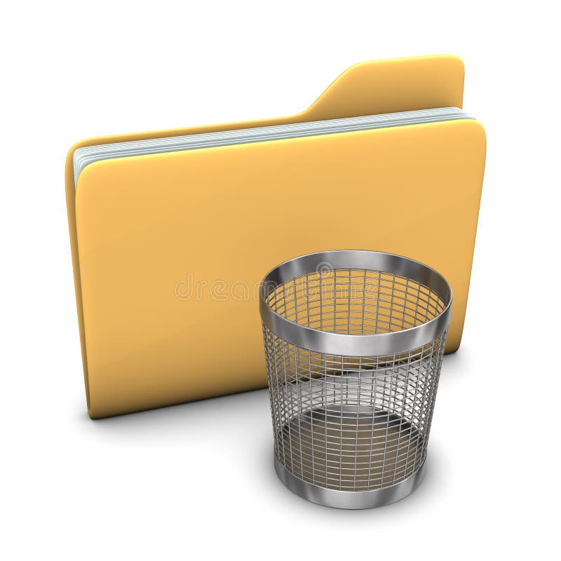Folder Wastebasket stock illustration. Illustration of equipment - 26786686