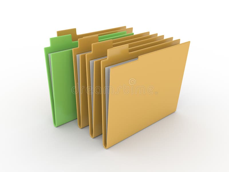 Folder on white background stock illustration. Illustration of online ...