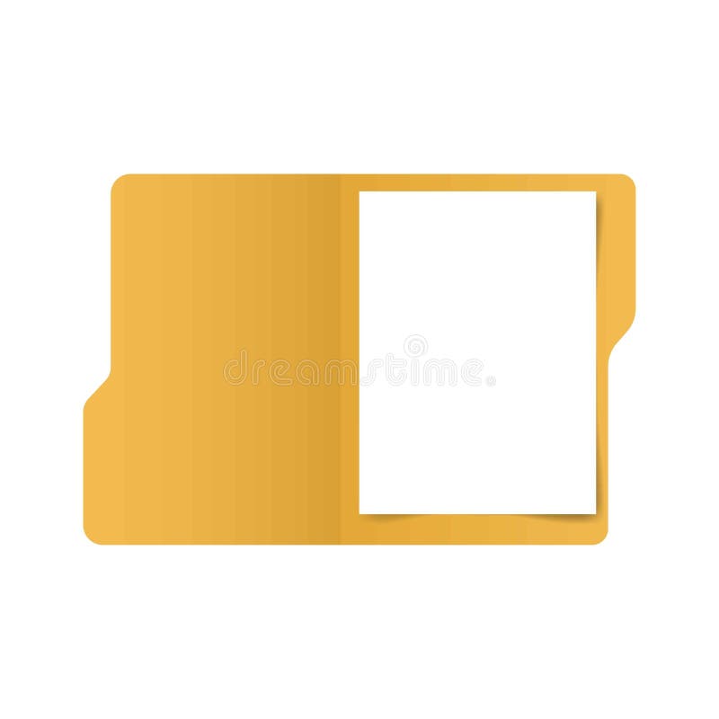 Open Folder Icon. Folder with Documents on White Background, Vector ...