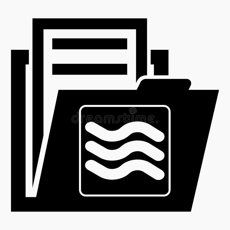 Folder and Wind Icon. Weather Station Data Stock Vector - Illustration ...