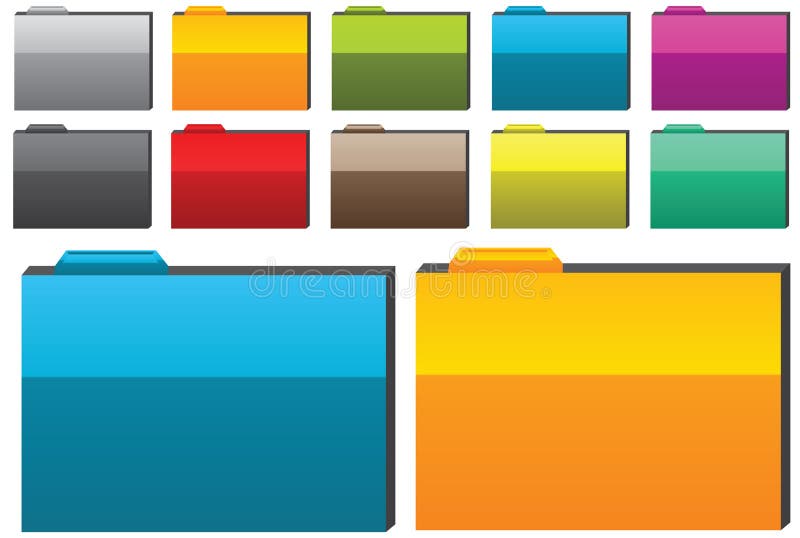 Folders stock vector. Illustration of internet, portfolio - 20625138