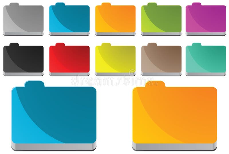 Folders stock vector. Illustration of internet, portfolio - 20625138