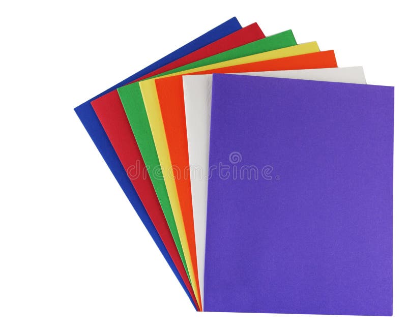 School & Office: Stack of Multi Colored Folders Stock Image - Image of ...