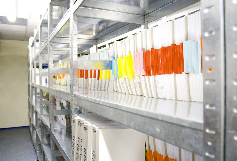 Shelf with Folders stock photo. Image of file, categorize - 6165384