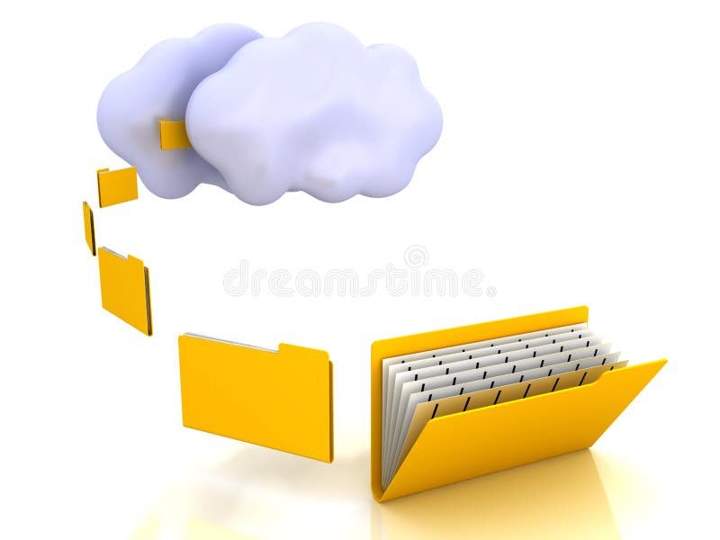Folders on network stock illustration. Illustration of ideas - 12877224