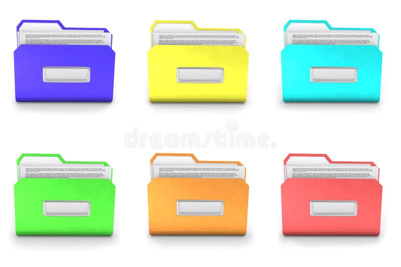 Folders Collection. Template Folder for Documents File. Vector Folders ...
