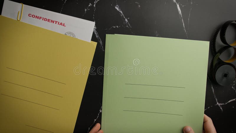 Folders Contain Top Secret Sheets Stock Image - Image of document ...