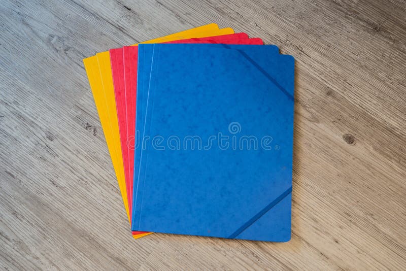 Folders in Different Colors.Office Background Stock Photo - Image of ...