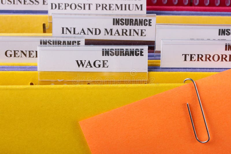 Documents for insurance stock image. Image of contract - 12992373