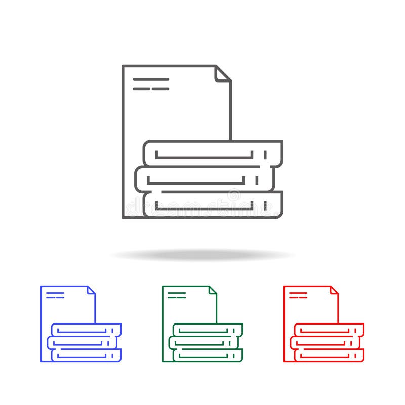 Folders with Documents Icon. Elements in Multi Colored Icons for Mobile ...