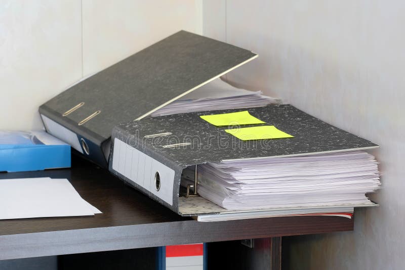 Folders with documents stock image. Image of legal, furniture - 82793799