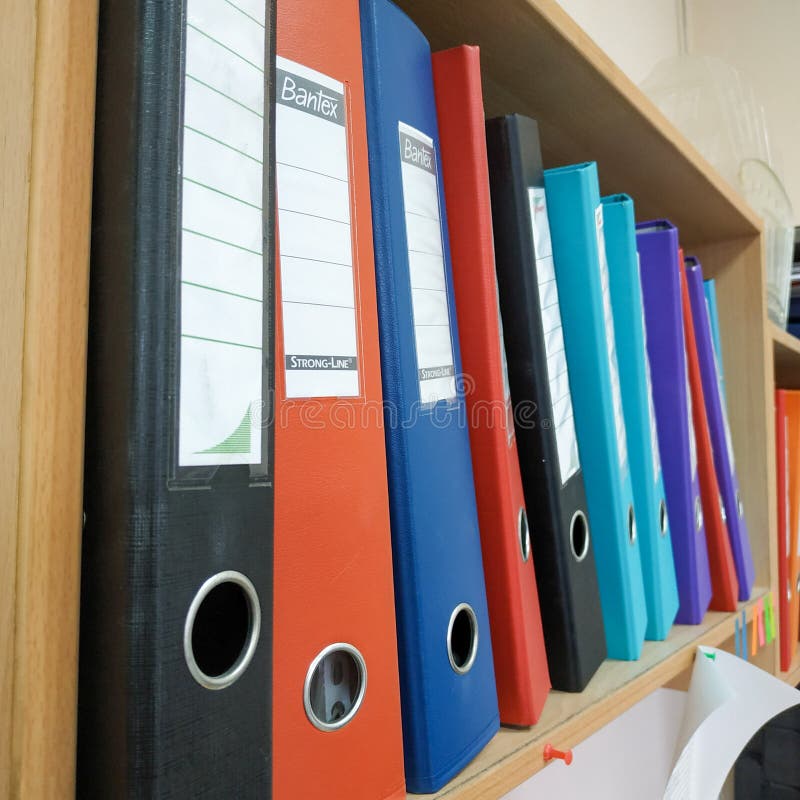 Folders with Documents on the Shelf Stock Photo - Image of young, hand ...