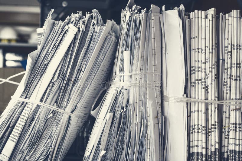 Folders of Documents are Stacked Stock Photo - Image of folders ...