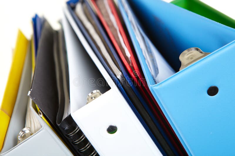 Folders and documents stock photo. Image of blue, pile - 31485464