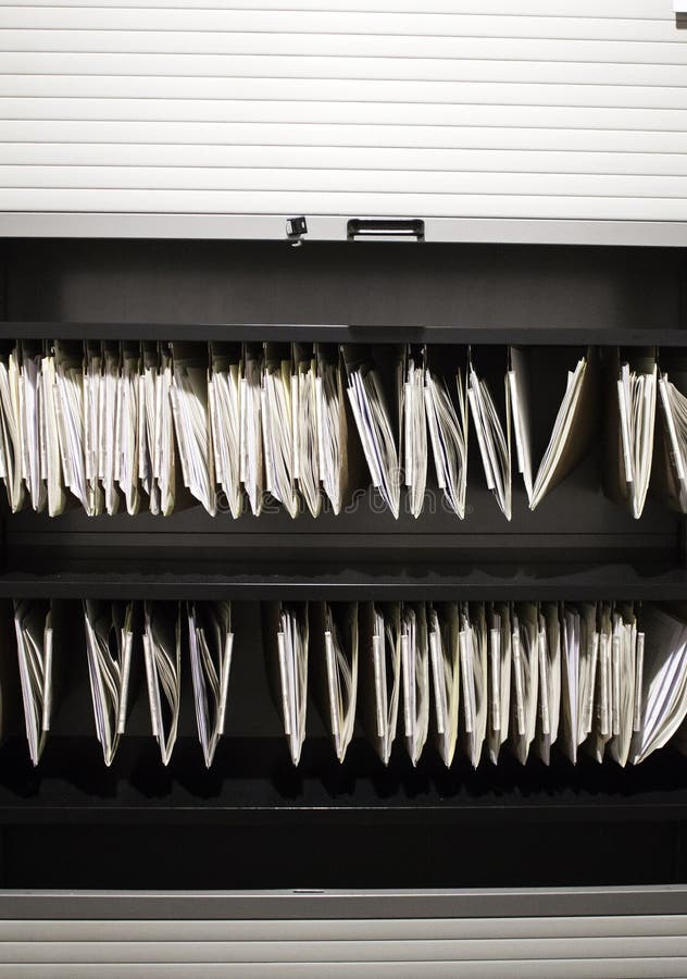 Folders in file cabinet stock photo. Image of files, archive - 93616868
