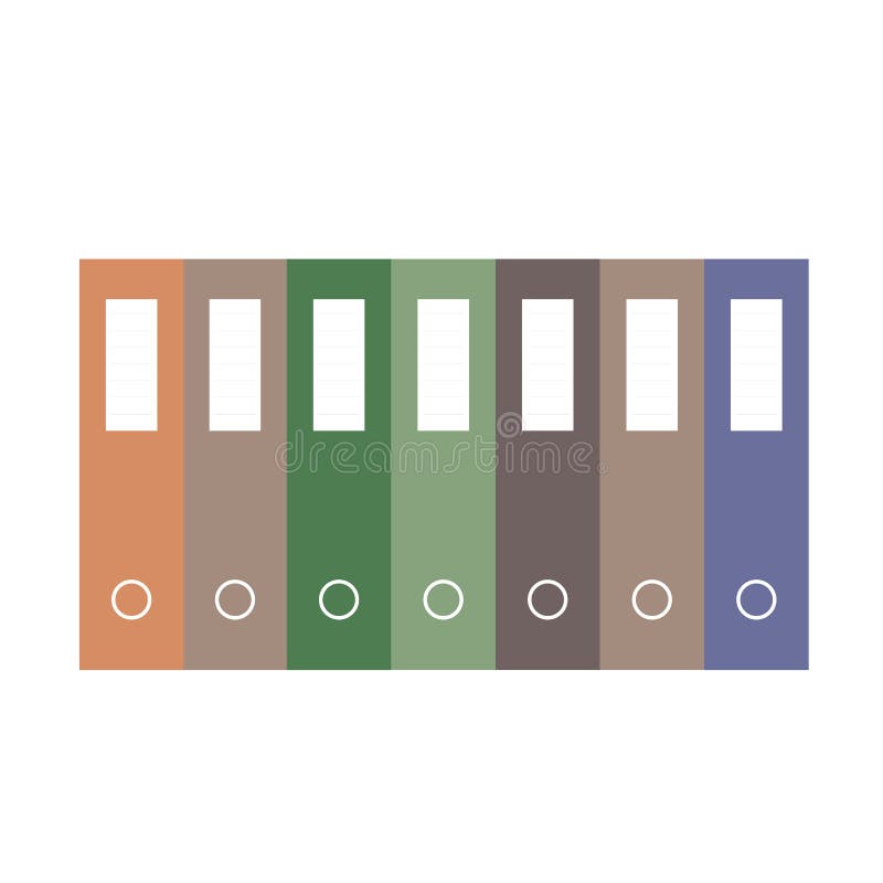 Folders File Order And Stack Of Books Stock Vector - Illustration of ...