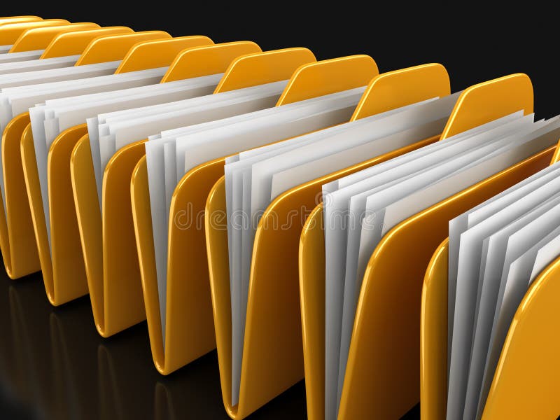 Folders and files stock illustration. Illustration of dimensional ...