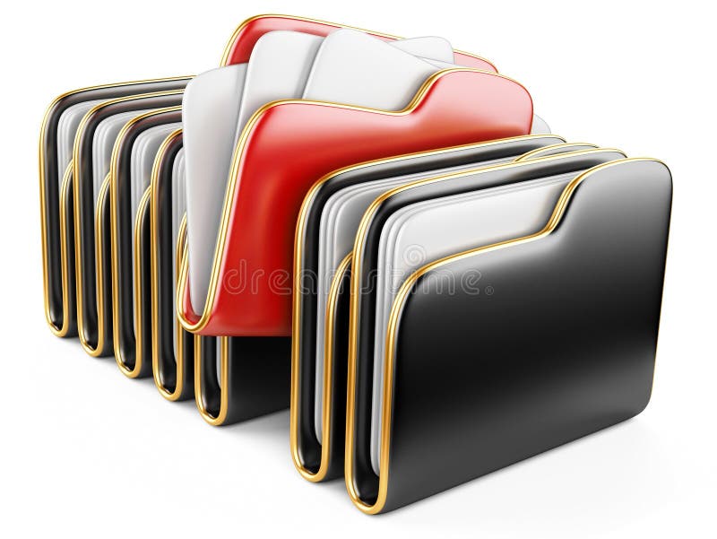 Folders and files. stock illustration. Illustration of analyzing - 35300965