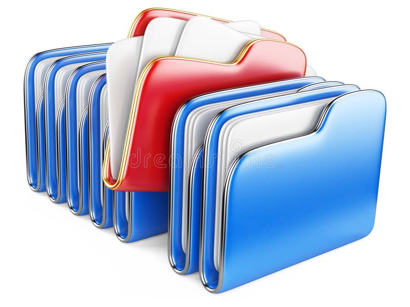 Folders and files. stock illustration. Illustration of analyzing - 35300965