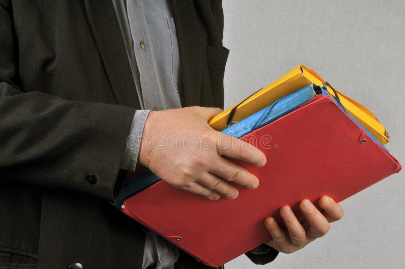 Folders in hand stock image. Image of document, businessman - 138032065