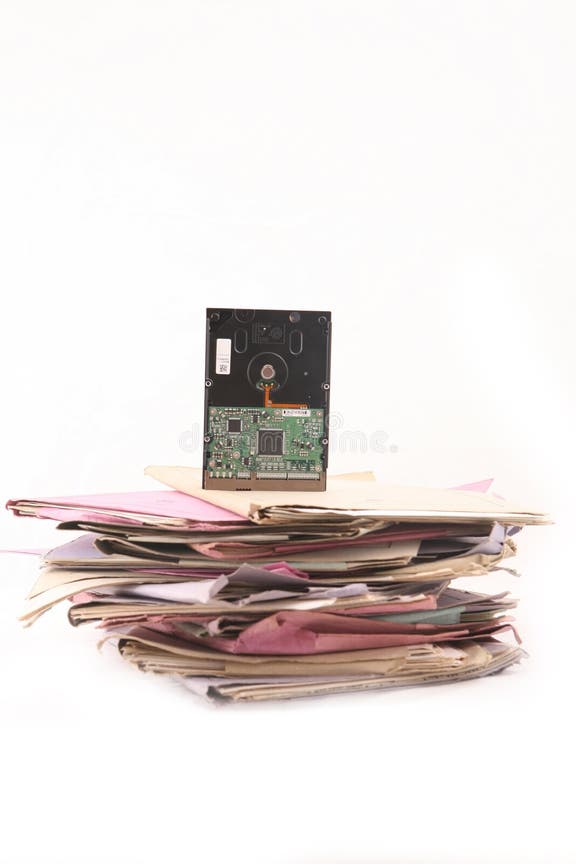 Folders with Hard Disk stock image. Image of deadlines - 6014479