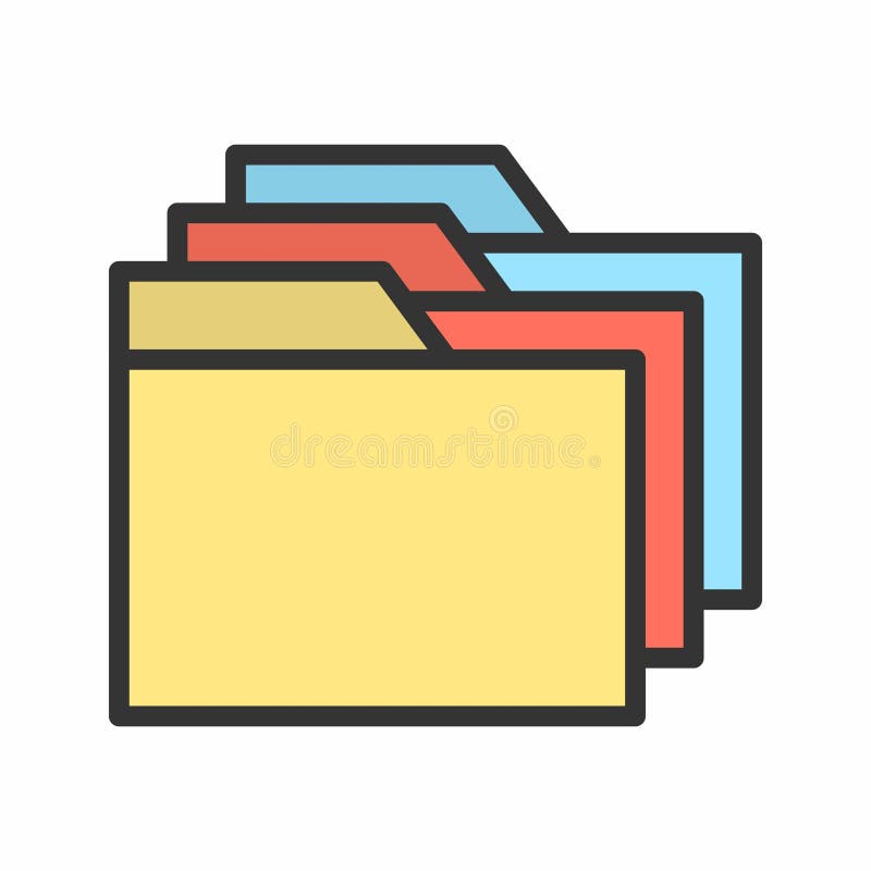 Folders icon vector image. stock vector. Illustration of files - 348137557